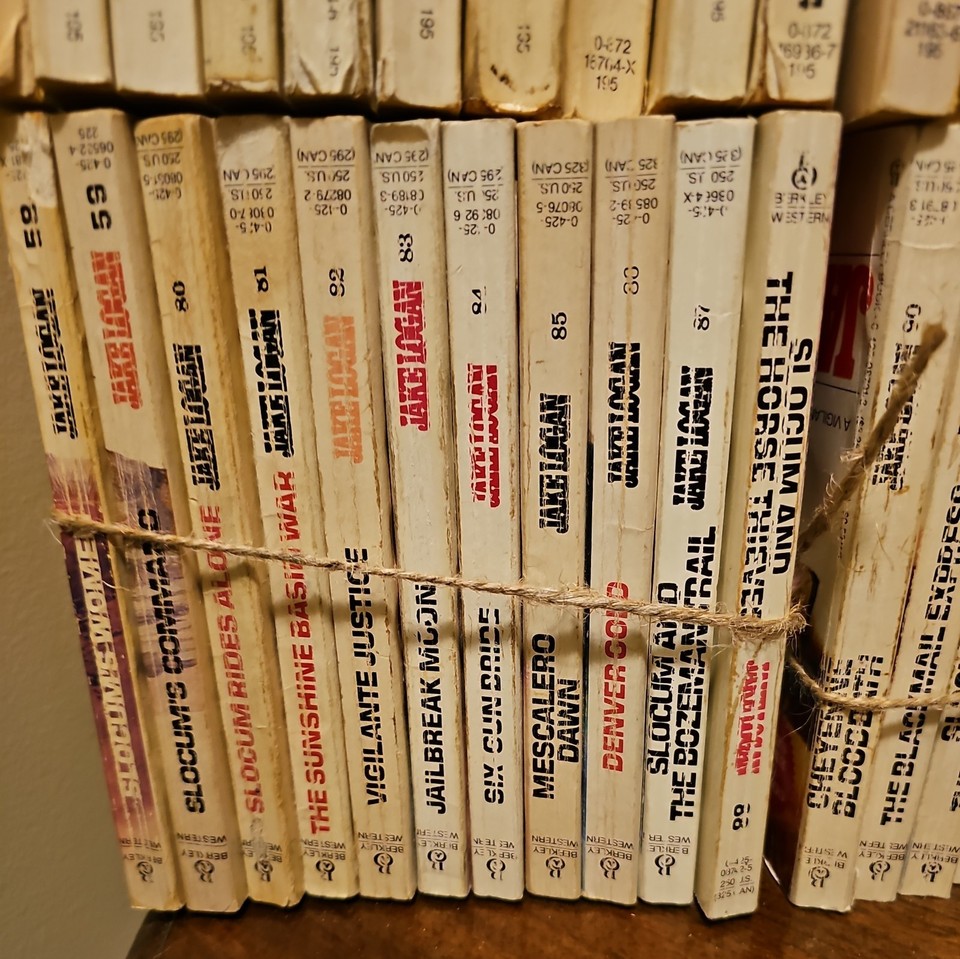 Lot of 75 Jake Logan Adult Western Assorted Title Paperbacks Slocum ...