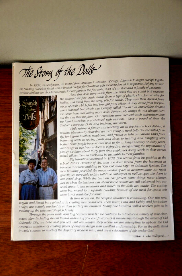 Super Rare Simpich Character Dolls Nativity Scene from Colorado ...