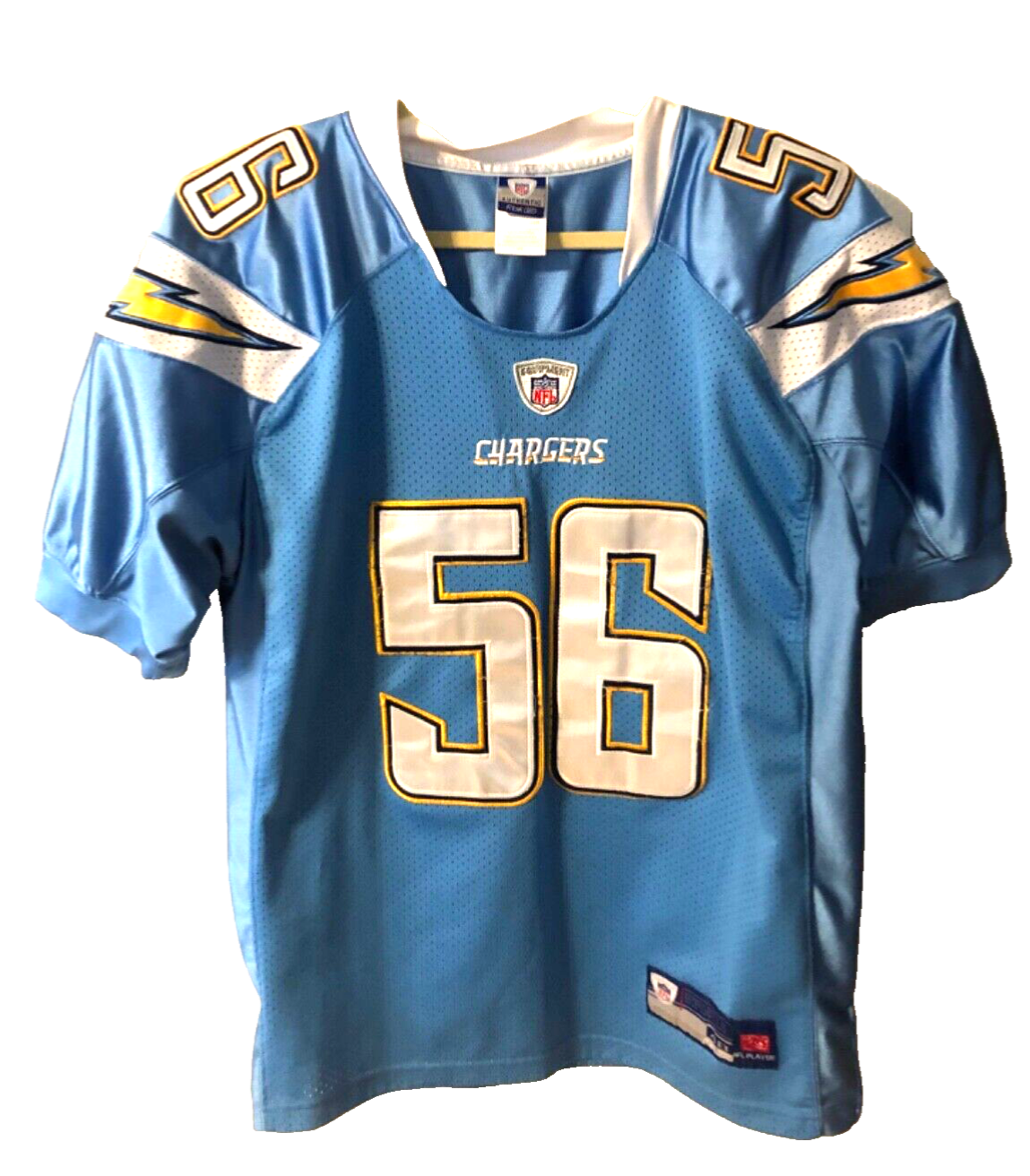 SHAWNE MERRIMAN SAN DIEGO CHARGERS #56 REEBOK AUTHENTIC NFL BLUE JERSEY ...