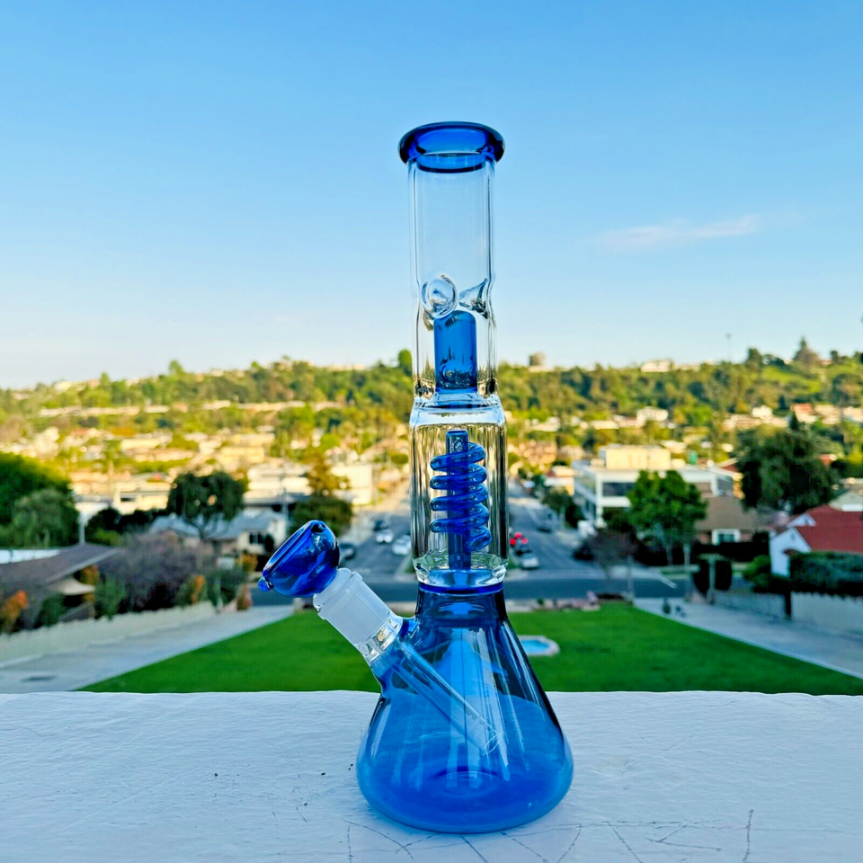 13inch Glass Heavy Bong Hookah Water Pipe Heavy Beaker 14mm Bowl in ...