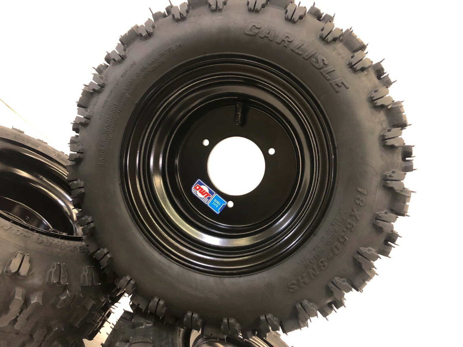 Honda ATC 70 DWT Black Front Rear Wheels Rims ITP Holeshot Snow Hog ...