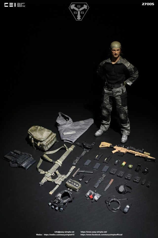 1:6 scale CBI x Easy & Simple Task Force 58 PO1 Brad 12" Boxed Figure ...