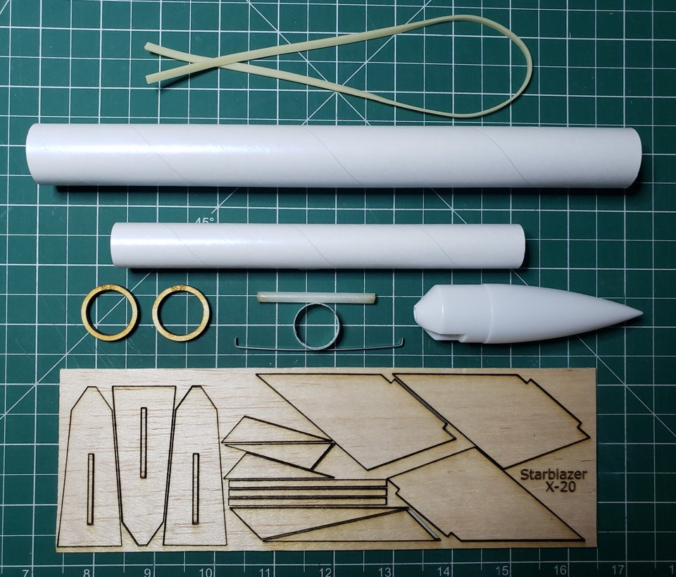 Estes Starblazer X-20 Model Rocket Clone kit w/Stickershock decals ...