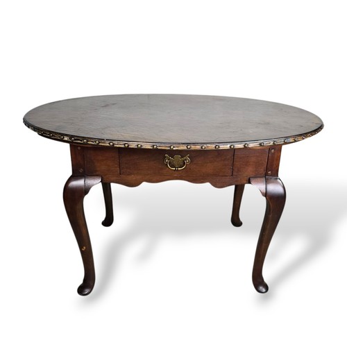 Ralph Lauren Mahogany George III Style Oval Leather Top Library Table ...