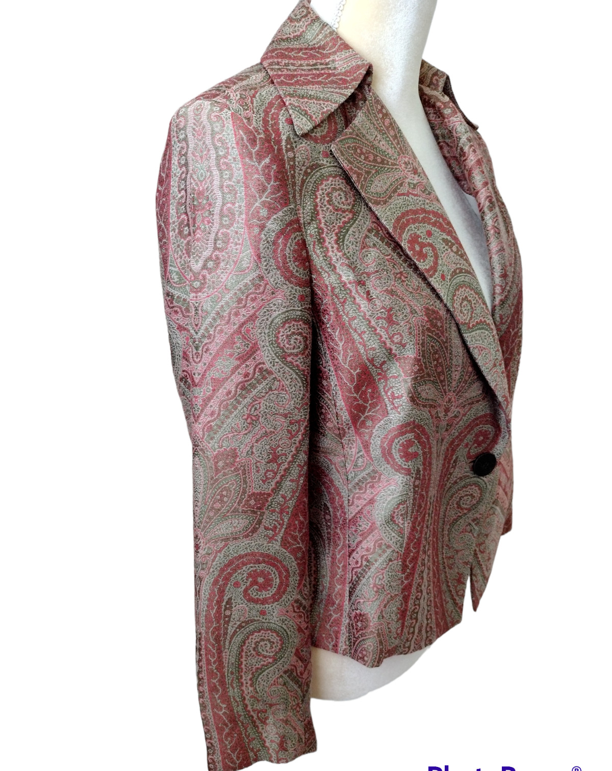 Vintage Garfield & Mark Paisley Print Single Notch Co… - Gem