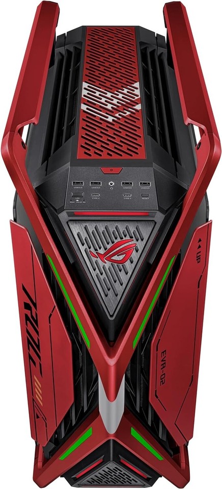 ASUS Evangelion GR701 EVA-02 EATX Full Tower Case Color Red Aluminum ...