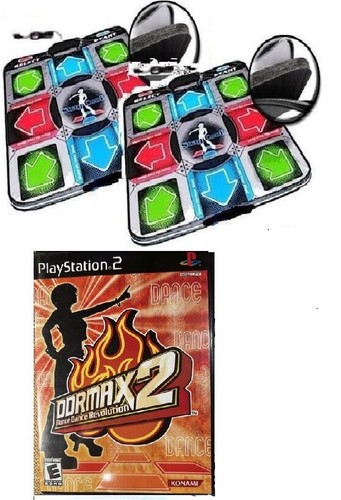 USED PS2 DDRMax2 DDR Game + 2 x New Deluxe Foam Dance Pad Mats V2 | eBay