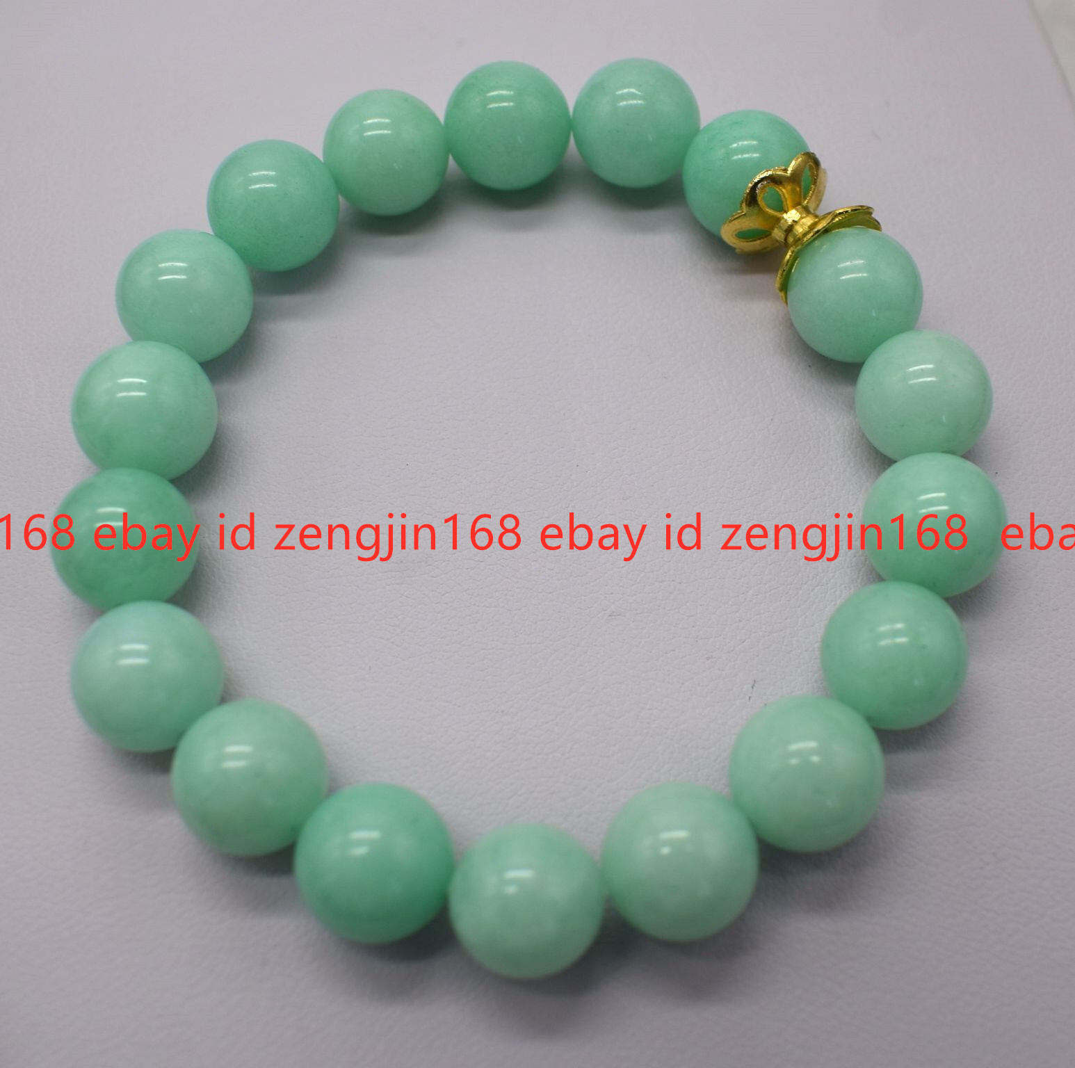 Beautiful Charming 8mm Green Amazonite Round Gemsone Beads Bracelet 7.5 ...