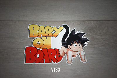 Goku Baby On Board 5" Bumper Sticker JDM Car Laptop Apple Mac Gohan ...