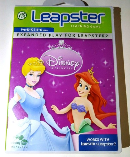 Leapster Princess Cinderella & Ariel Leap Frog All Systems Disney ...