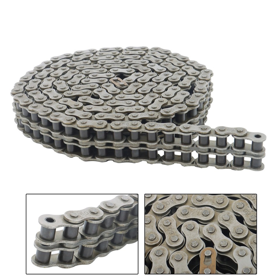 60-2 Double Strand Duplex Roller Chain 10 Feet with 2 Connecting Link ...