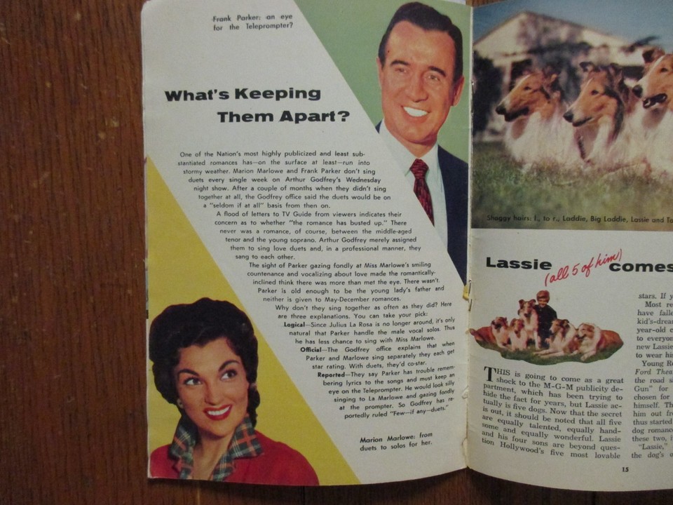 March 5-1954 TV Guide(JEFF'S COLLIE/LASSIE/TOMMY RETTIG/GAIL DAVIS ...
