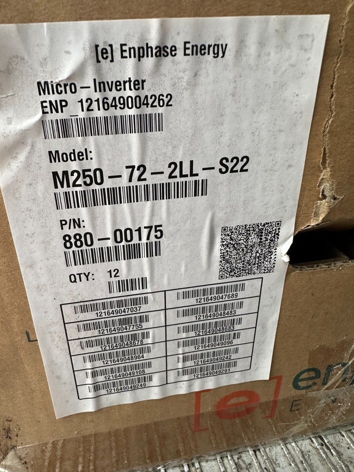 Enphase Micro-Inverter M250-72-2LL-S22 New In-Sealed Box - Free ...