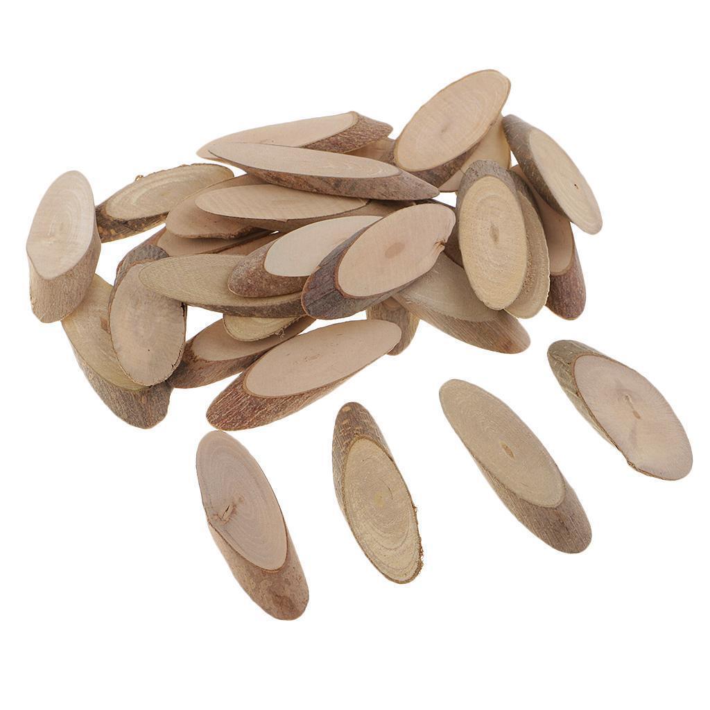 30 Pcs Natural Slices Log Discs for arts and crafts, Home Hanging | eBay