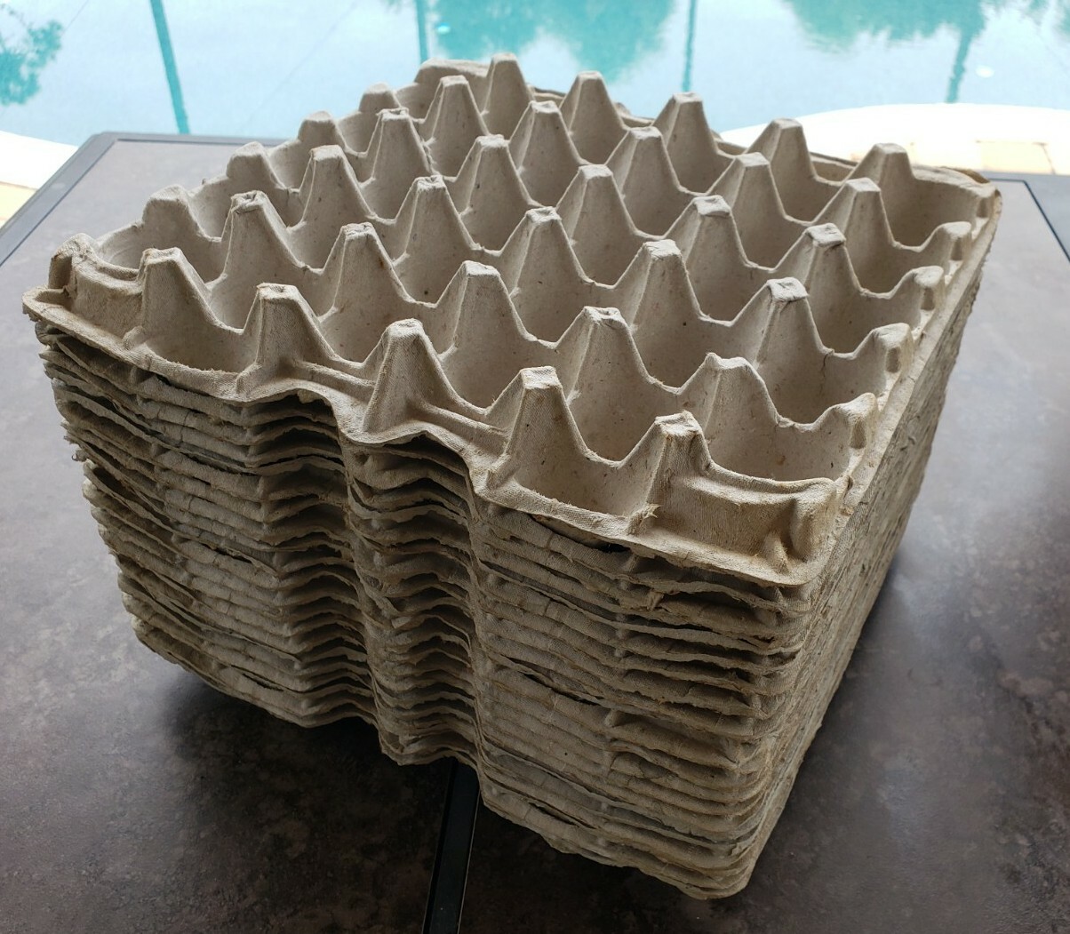20 PCS EGG CARTONS PAPER TRAYS FLATS / HATCHING 30 CT EGGS, CRAFTS Bulk ...