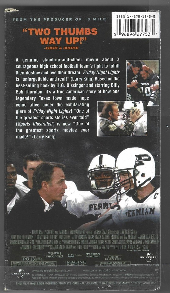 Friday Night Lights 2004 VHS -vintage collectable rare -NEW sealed | eBay