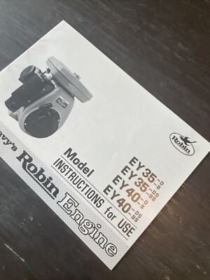 Robin Fuji EY35D EY35B EY40D EY40B Engine operation Catalog Manual ...