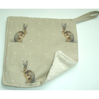 Kitchen Pot Grab Mat Pan Holder Surface Saver Pad Rabbit Hare Hartley ...