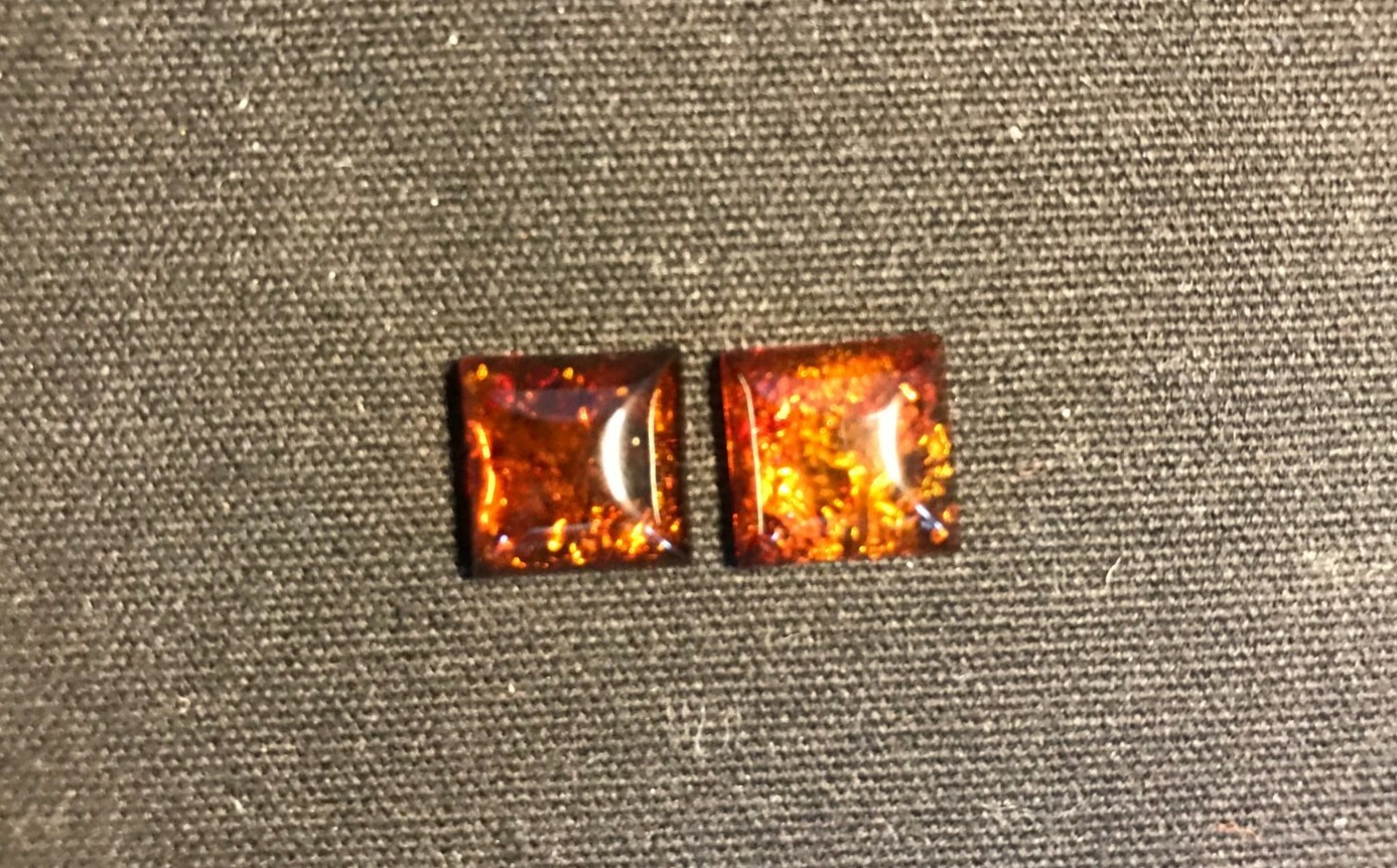 2 pcs Natural Baltic Amber square cabochon/ size 12 mm | eBay