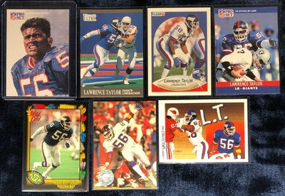Lawrence Taylor 7 NFL Cards - 1991 Pro Set Spanish Parallel, Fleer ...