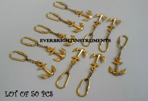 ANCHOR Key Chain Nautical Antique Collectible Vintage Brass LOT OF 50 ...