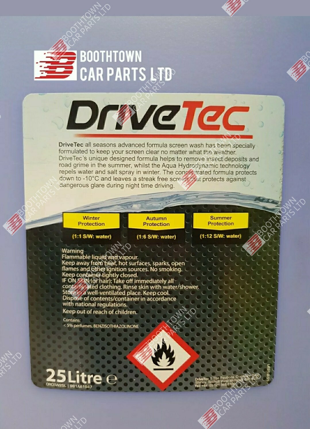 DriveTec Rain Repellant All Season Screen Wash 25 LTR Concentrated | eBay