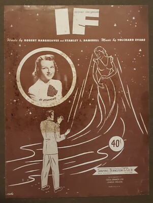1934 Sheet Music IF Jo Stafford Robert Hargreaves Stanley Damerell ...