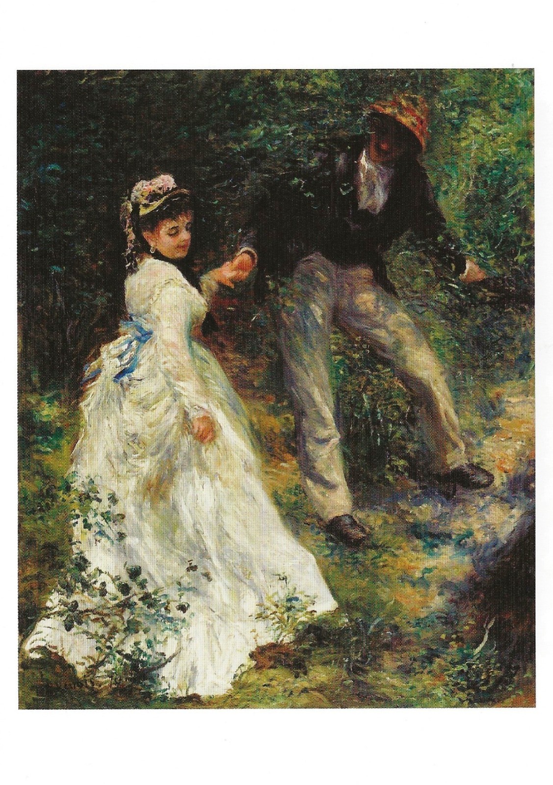 Postcard Pierre-Auguste Renoir "The Promenade" 1870 Getty Museum, CA ...