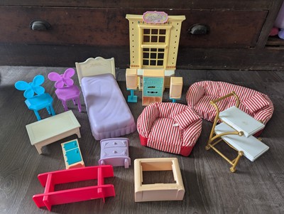 LG Lot Of Vintage Barbie & Toymax Doll Furniture Sofa Loveseat Speakers ...