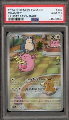 Pokemon Chansey Twilight Masquerade Illustration Rare #187 PSA 10 Gem ...