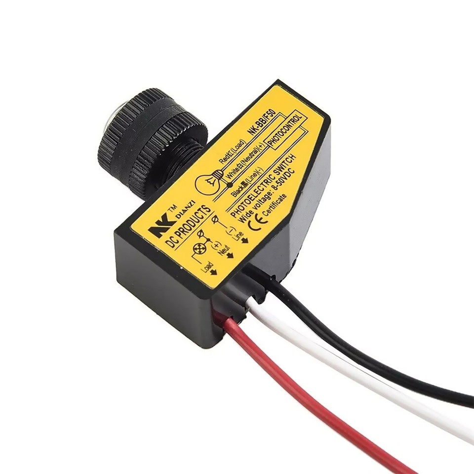 Automatic Light Sensor Control Switch DC 8V-50V Photocell Light Switch ...