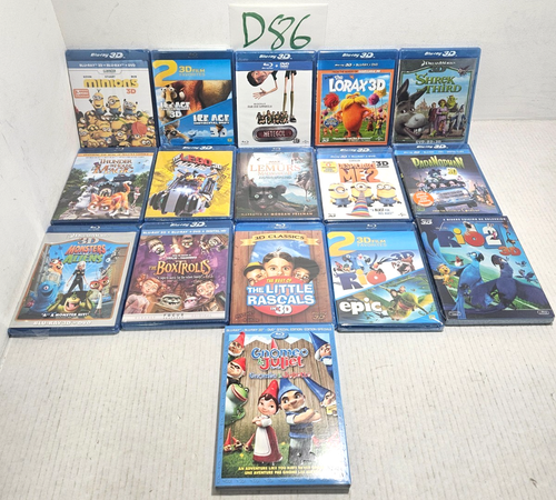 LOT of 18 Blu-Ray 3D Movies RIO/ ICE AGE & MORE- NEW/SEALED D86 | eBay