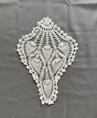 Vintage Hand Crocheted Antimacassar Doily • Chair Sofa Arm • Pineapple ...