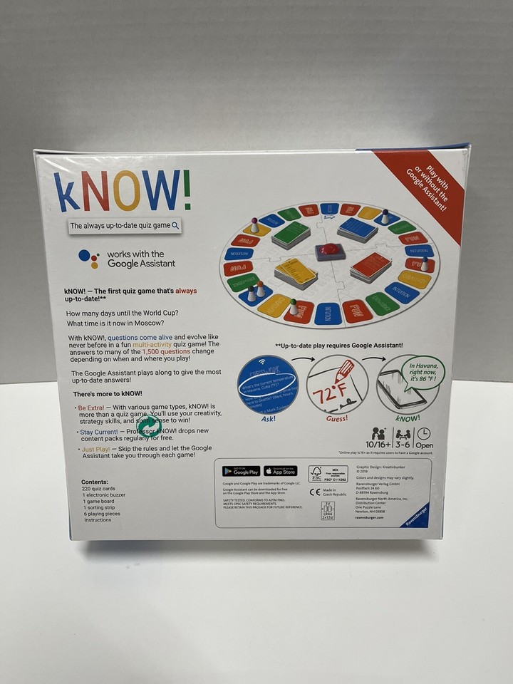 Ravensburger Know! Board Game Brand New Factory Sealed Fun for the ...