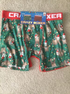 New Crazy Boxer Mens Boxers Briefs Size Medium With Christmas 2 Pack ...