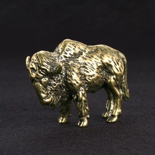 Animal Brass American Bison Figurine Statue Figurines Toys Table ...