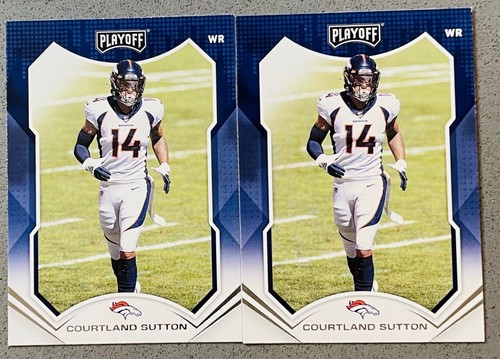 2 Lot 2021 Panini Playoff Football NFL #77 Courtland Sutton Base Card ...