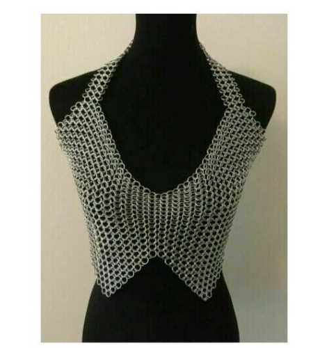 10 mm Chainmail | Aluminum Butted | Top Halter Armor Bra LARP Costume ...