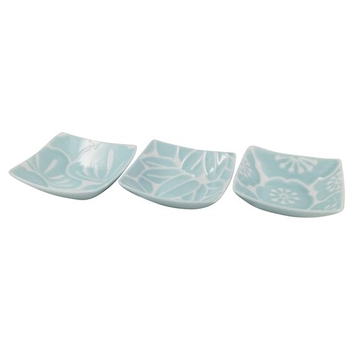 Nishikai Toki Hasami Ware Hafuri Small Plates, Gift Boxed, 3-Piece Set ...