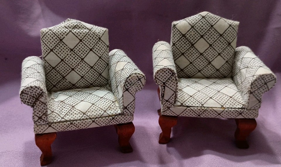 Three Hands Corp Fabric & Wood Living Room Doll House Furniture 5 pc ...