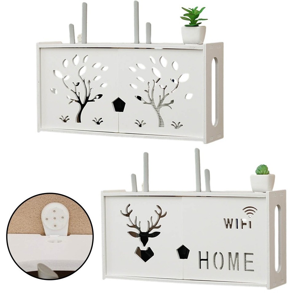 Non Toxic Router Rack WiFi Storage Box Large Plastic Material Wall ...