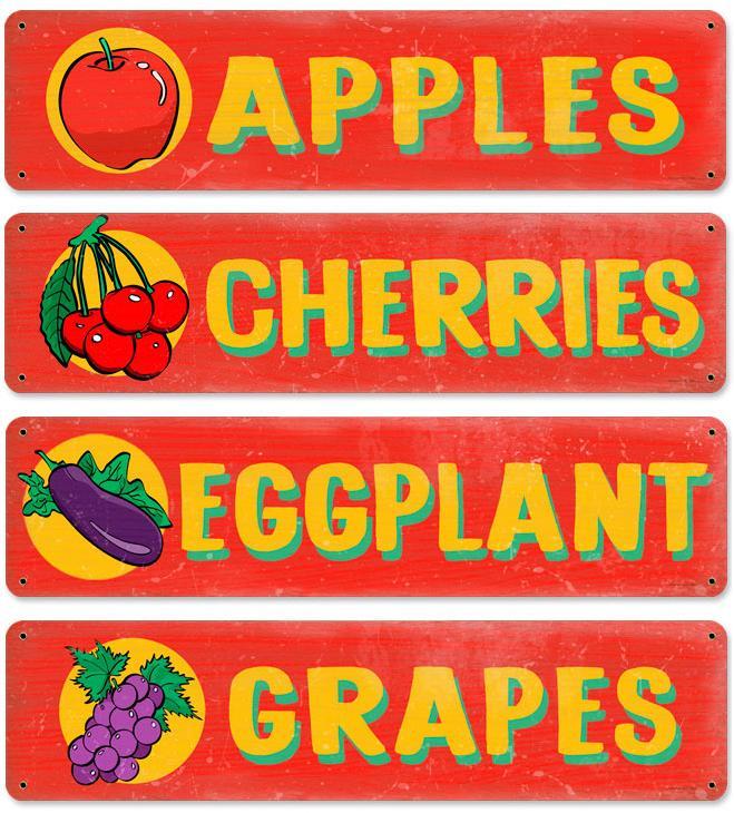 Country Garden Fresh Produce Farm Stand Metal Sign Fruit Vegetable Wall ...