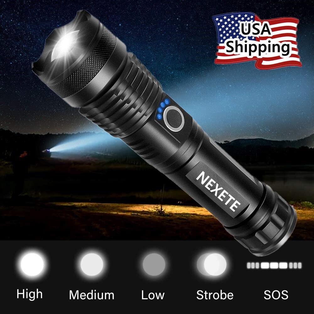 Super-Bright 90000LM LED Tactical Flashlight ( included a Battery) | eBay