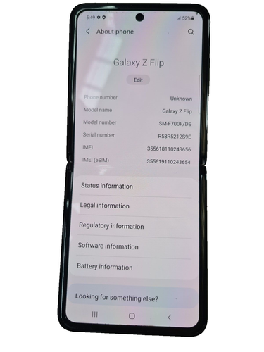 Samsung Galaxy Z flip SM-F707B (8/256gb) _Working but in Rough ...
