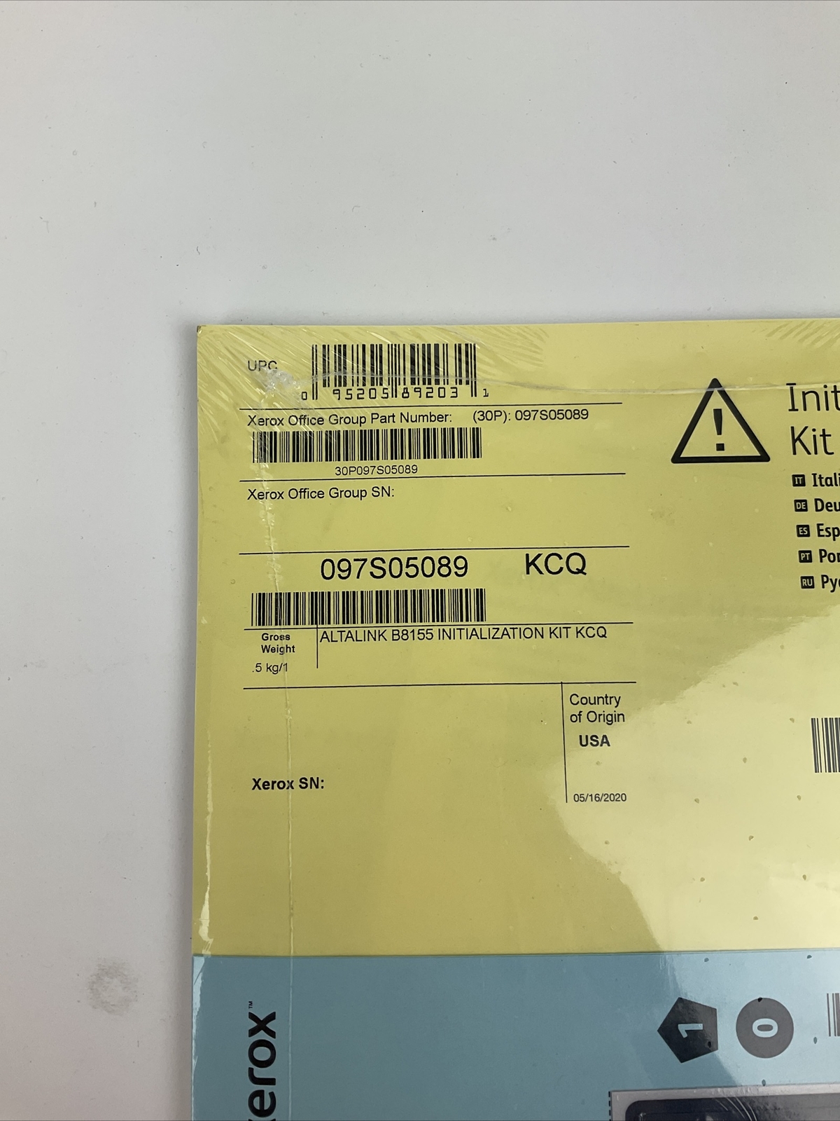 Genuine Xerox 097S04828 Initialization Kit for Altalink C8035 for sale ...