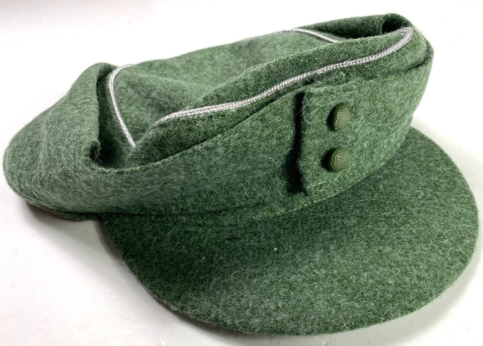 WWII GERMAN WAFFEN OFFICER NCO M43 M1943 WOOL COMBAT FIELD CAP-XLARGE ...