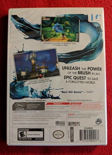 Disney Epic Mickey (Nintendo Wii, 2010) for sale online | eBay