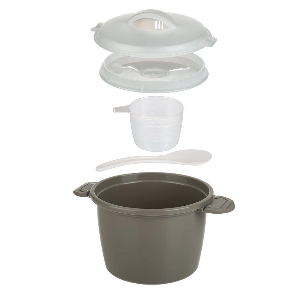 Progressive Prep Solutions Microwave Rice Cooker, 4 Piece Plastic Set ...