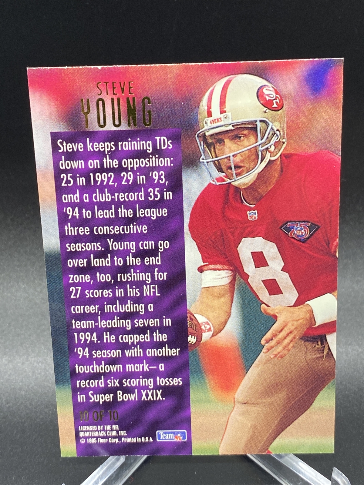 1995 Fleer Ultra Touchdown King Steve Young card 10 of 10 | eBay