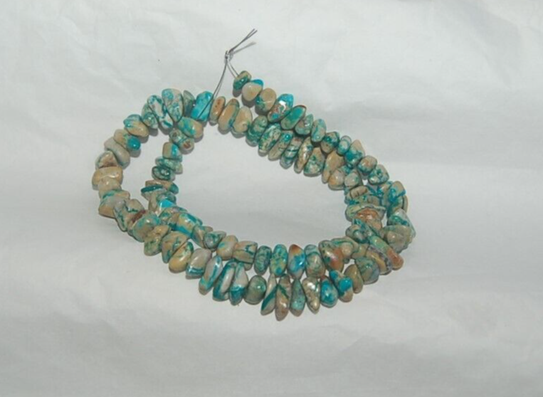 RARE - NEVADA FOX BOULDER TURQUOISE 9-13MM Long NUGGET BEADS - 18 ...